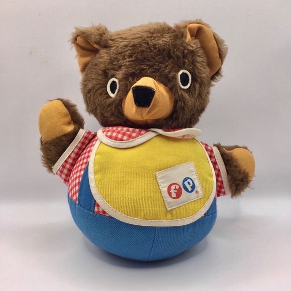 Fisher-Price | Toys | Vintage 97s Fisher Price Teddy Bear Cub Rolly ...